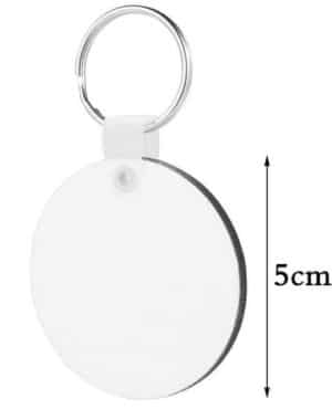 MDF Keyring round - Double sided (pack of 5) - Zhauns